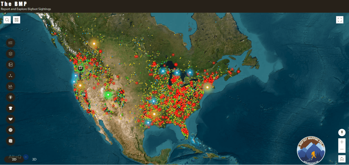 The Bigfoot Mapping Project, by Scott Tompkins – Sasquatch Close ...